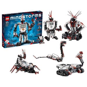 lego mindstorms ev3 31313 robot kit with remote control for kids, educational stem toy for programming and learning how to code (601 pieces)