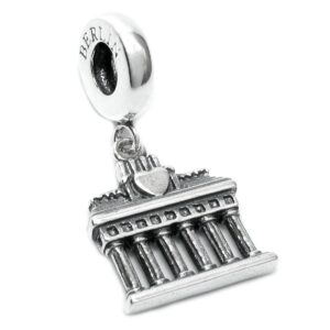 queenberry landmark series sterling silver berlin brandenburg gate dangle european-style bead charm