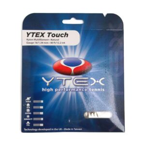 ytex touch natural nylon multifilament tennis racquet string set (16 gauge, 1.34mm)