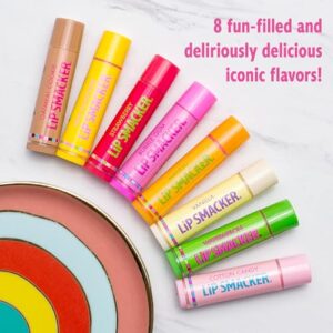 Lip Smacker Original & Best Holiday Flavored Lip Balm Party Pack, Oatmeal Cookie, Vanilla, Mango, Watermelon, Tropical Punch, Cotton Candy, Kiwi, Strawberry, Clear