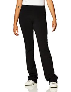 spalding women's slim fit yoga pants | comfortable cotton leggings | black | medium