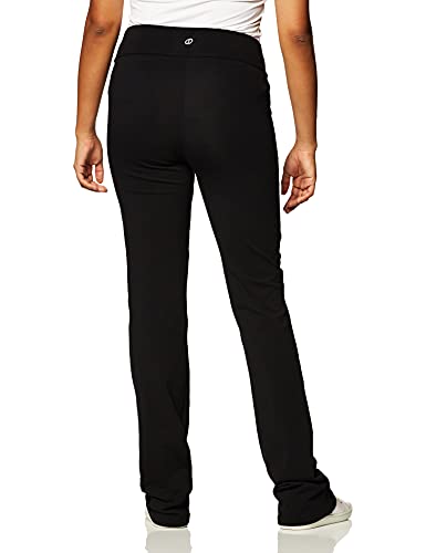 Spalding Women's Slim Fit Yoga Pants | Comfortable Cotton Leggings | Black | Medium