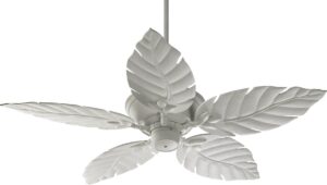 quorum international 135525-8 monaco patio ceiling fan with decorative studio white abs blades, 52-inch, studio white finish