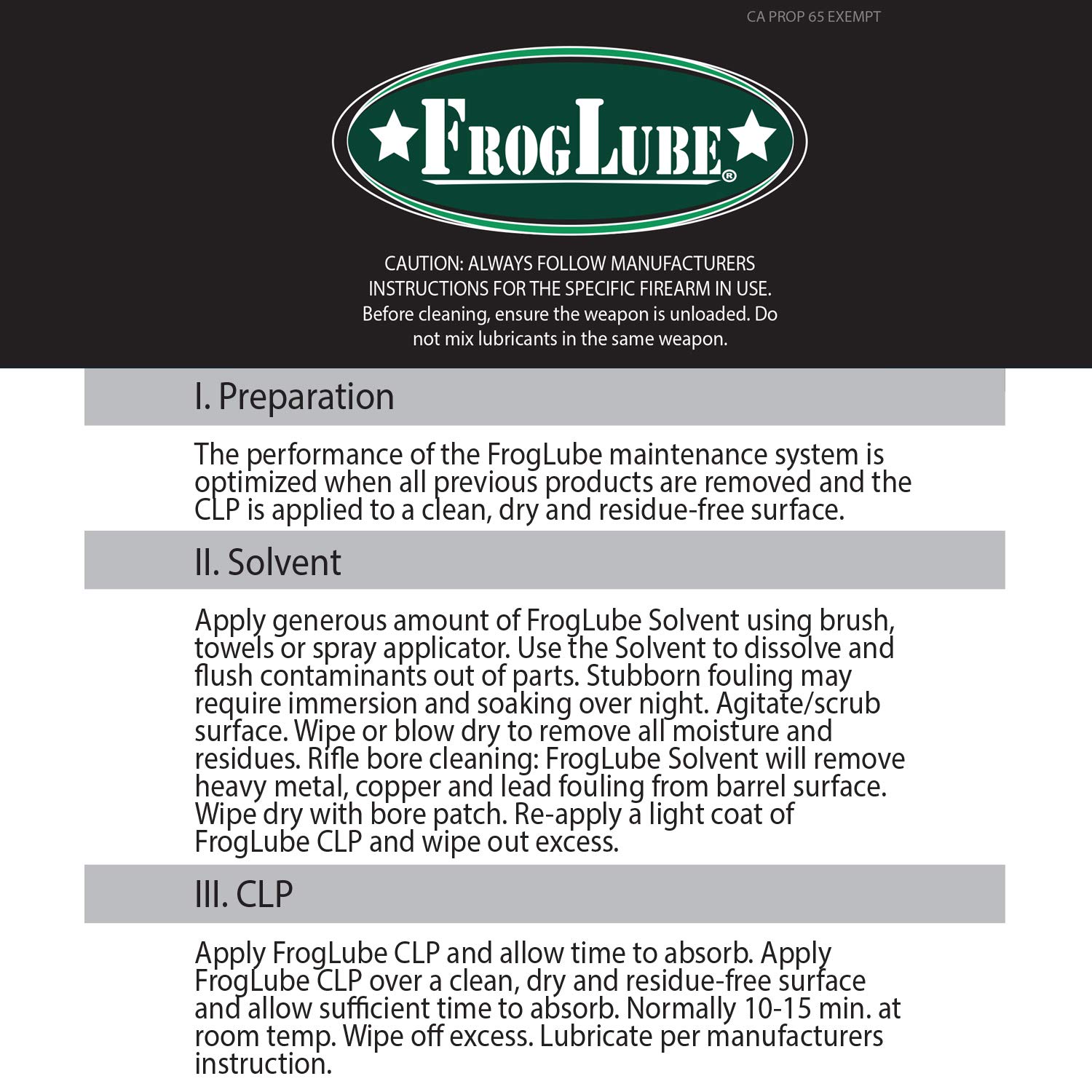 FrogLube Clamshell Pack System Kit (1 oz Solvent/1.5 oz Extreme Liquid), Green, One Size, Model: 15207