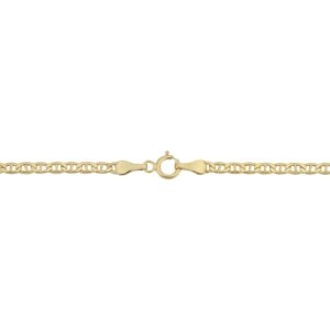 Kooljewelry 10k Yellow Gold Mariner Link Chain Necklace (2.3 mm, 18 inch)