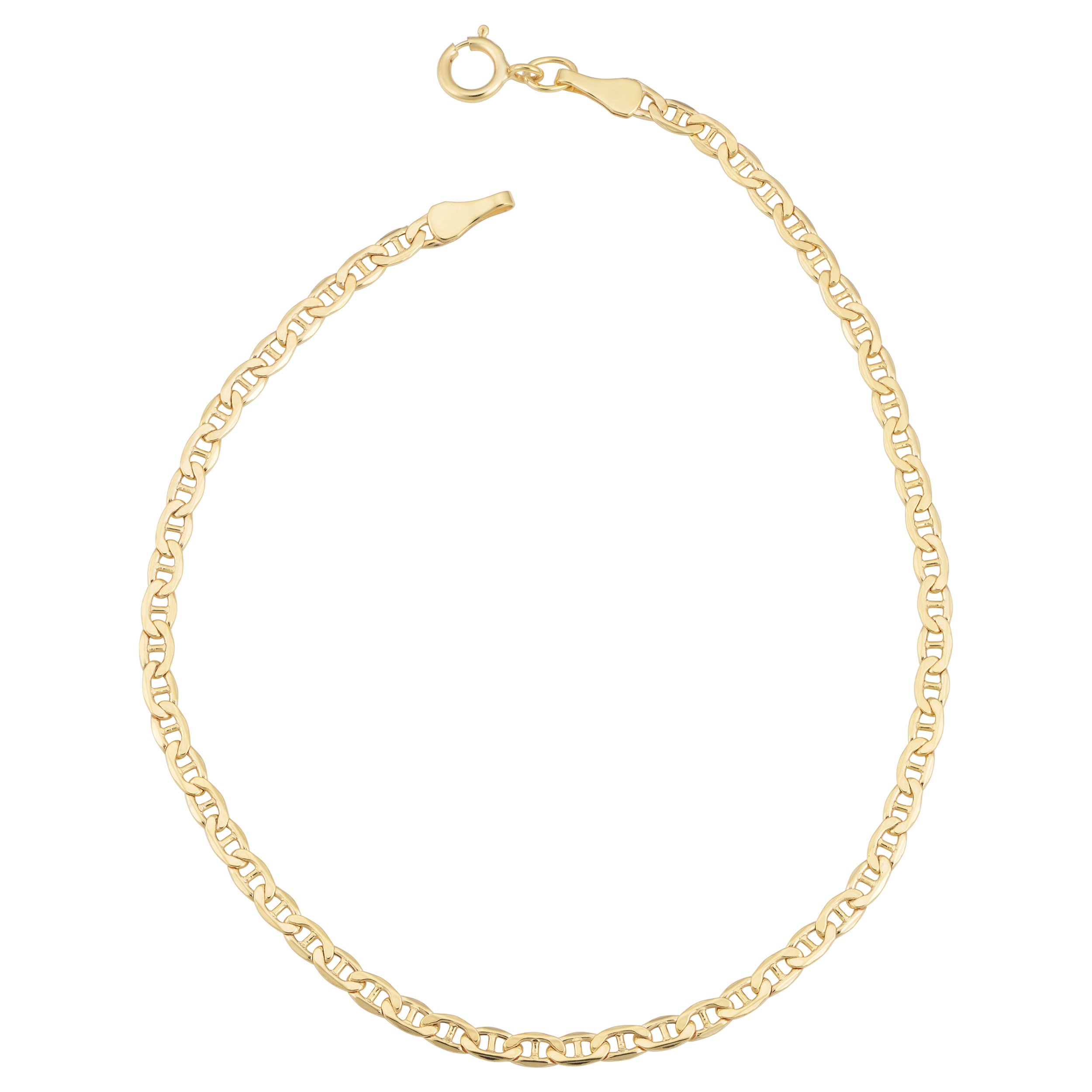 Kooljewelry 10k Yellow Gold Mariner Link Bracelet (2.3 mm, 7.5 inch)