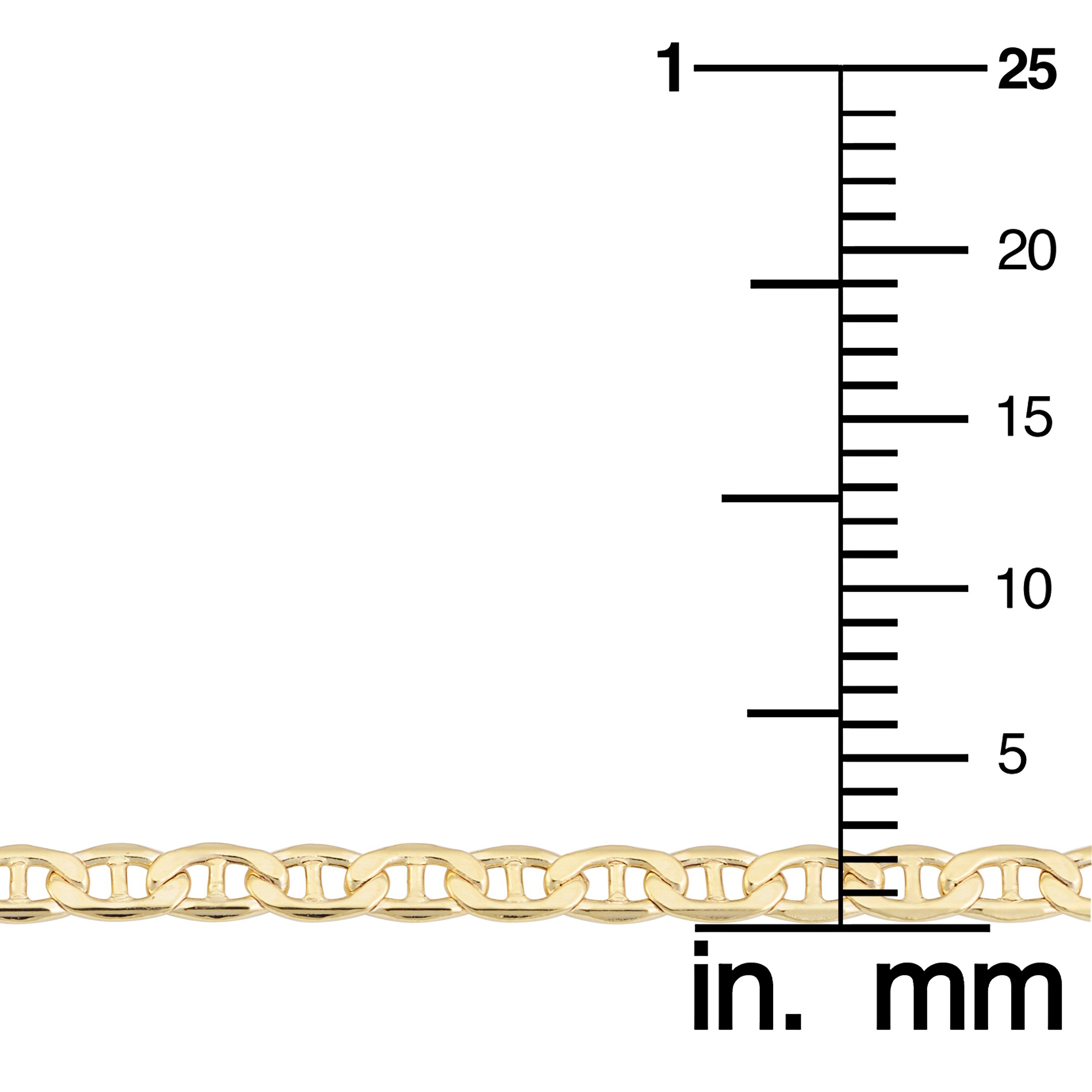 Kooljewelry 10k Yellow Gold Mariner Link Bracelet (2.3 mm, 7.5 inch)