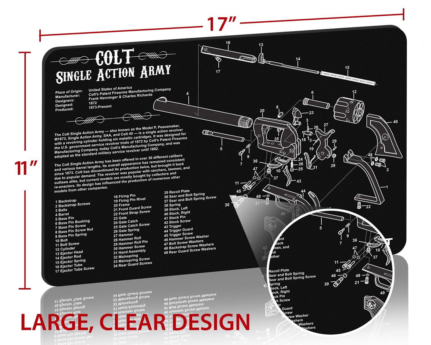 TekMat for use with Colt Single Action Army - SAA