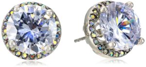 betsey johnson crystal stud medium earrings