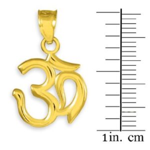 10K Gold Hindu Meditation Charm Yoga "Om" (Aum) Pendant