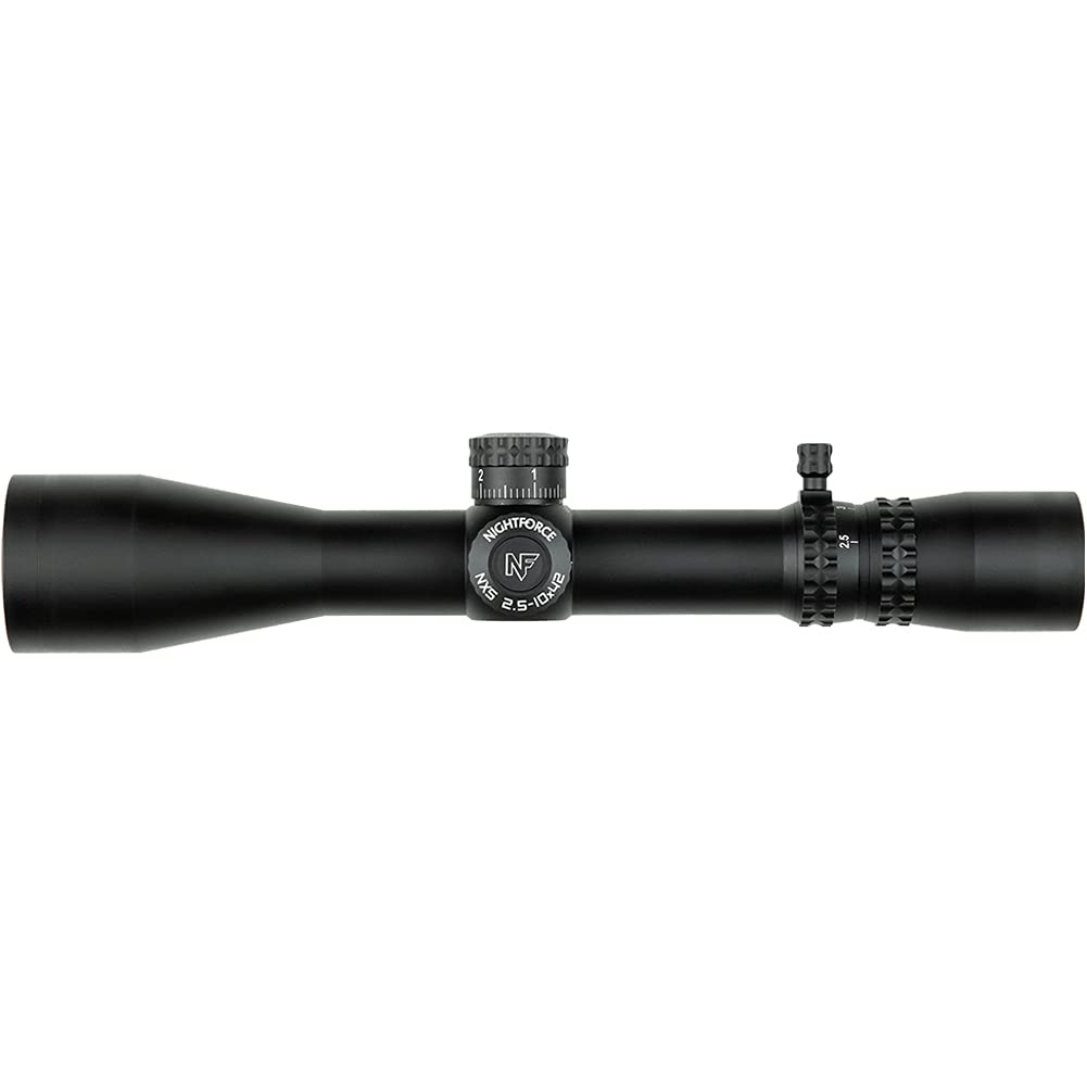 NIGHTFORCENXS 2.5-10x42mm F2 30mm Tube Durable Precise Accurate Black Gun Scope - ZeroStop Parallax Adjustable Second Focal Plane Illuminated Hunting Scope, MIL-R - 10 Mils (C461)