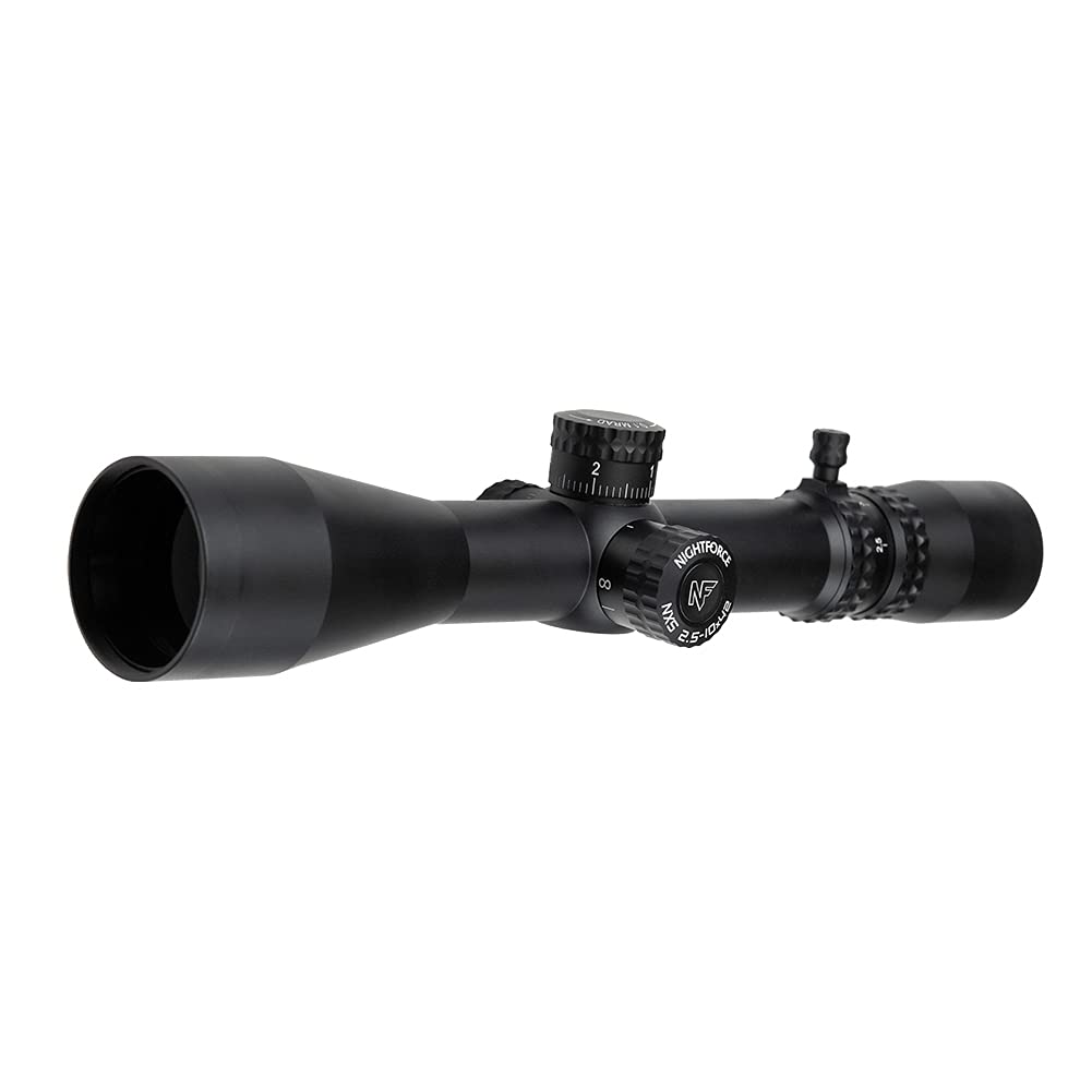 NIGHTFORCENXS 2.5-10x42mm F2 30mm Tube Durable Precise Accurate Black Gun Scope - ZeroStop Parallax Adjustable Second Focal Plane Illuminated Hunting Scope, MIL-R - 10 Mils (C461)