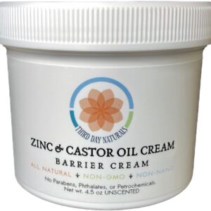 TD Naturals Zinc and Castor Oil Cream – Non-Nano and Non-Gmo Barrier Cream 4.5 oz