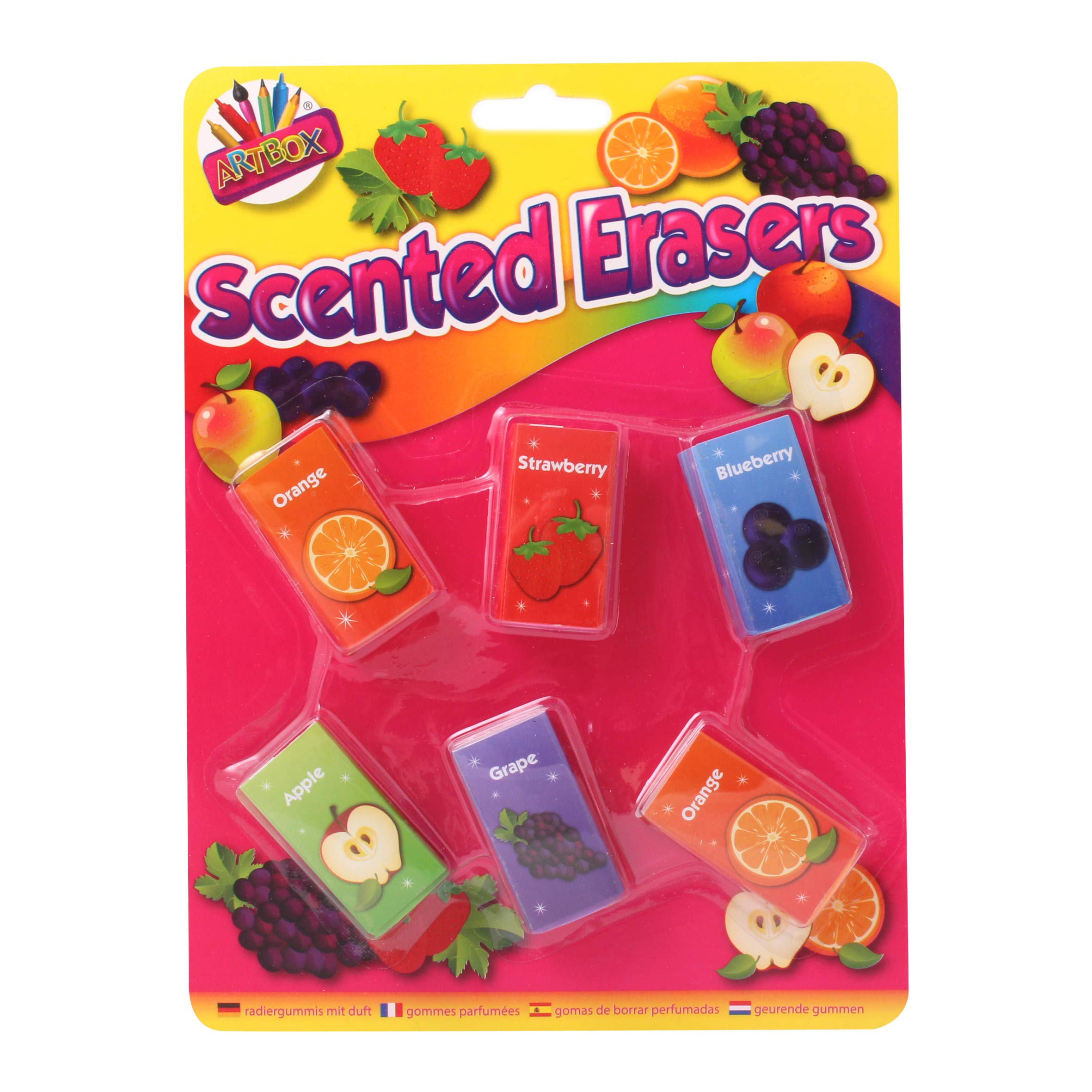 Art Box - Pack Of 6 Scented Erasers