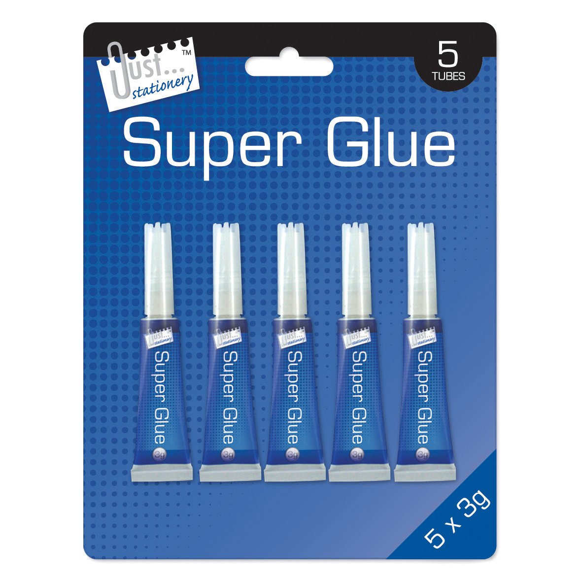 Just Stationery 3g Tube Super Glue (Pack of 5)