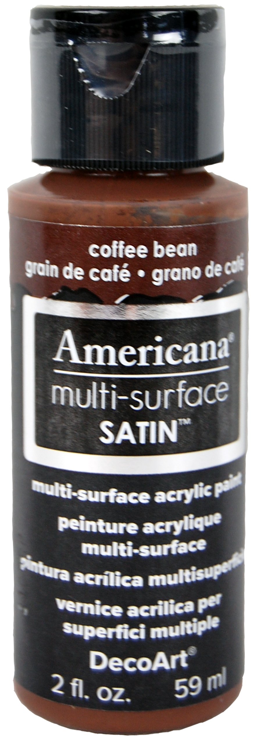 DecoArt Americana Multi-Surface Satin Acrylics Paint, 2-Ounce, Coffee Bean