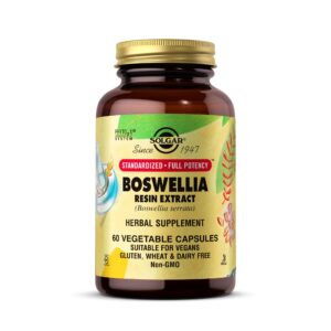 solgar boswellia resin extract vegetable caps, 60 ct