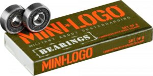 mini-logo skateboards bearings (pack of 8), silver