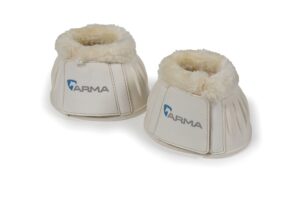 arma fleece trim bell boot (white, full)