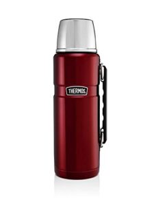 thermos stainless king flask, red, 1.2 l