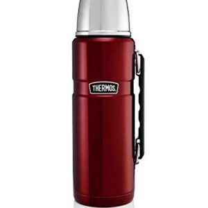 THERMOS Stainless King Flask, Red, 1.2 L