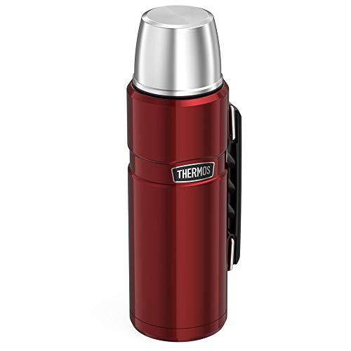 THERMOS Stainless King Flask, Red, 1.2 L