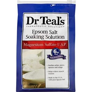 velcro brand dr. teal's epsom salt, 6 pounds (2 count)