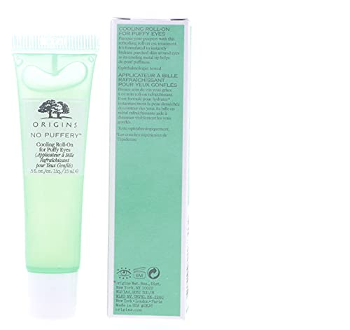 Origins No Puffery Cooling Roll-On for Puffy Eyes, 0.5 Fl Oz, Sensitive Skin, Lavender Musk Scent