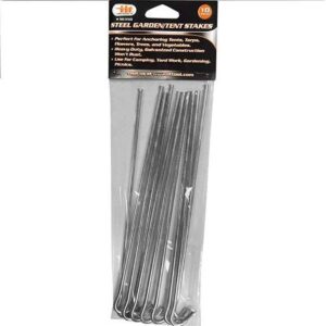 garden and tent stakes 9-inch galvanized steel 10 piece set