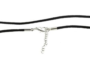 silk satin necklace cord | 24 inch | black hypoallergnic rope | jewelry gift for any age