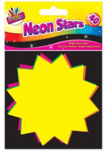 artbox 10x10cm fluorescent stars (pack of 40)