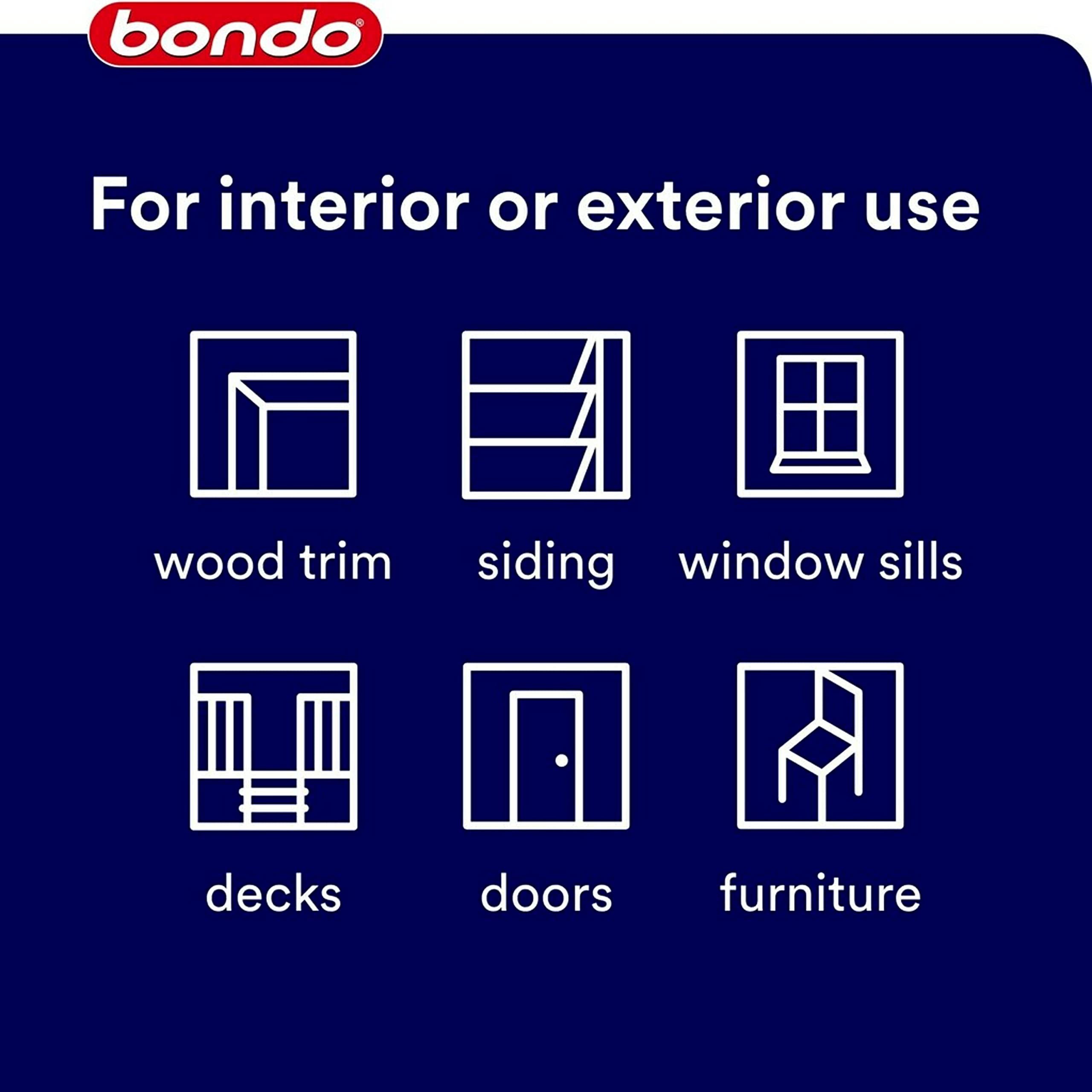 Bondo Rotted Wood Restorer, 8 fl oz., Penetrates into Spongy, Dry-rotted Wood Fibers Creating a Solid Surface, Dries clear and tack free, Water Resistant, Stainable and paintable (20131)