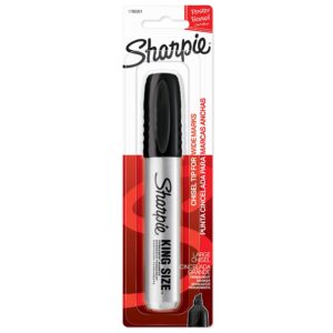 sharpie pro king size permanent marker, chisel tip, black (1799261)