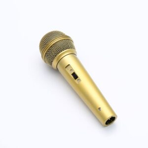 the cosplay company gold imitation microphone