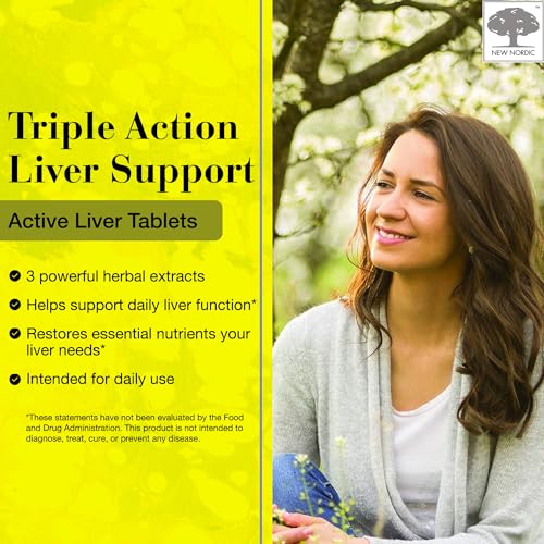 NEW NORDIC Active Liver | Daily Liver Supplement | Milk Thistle, Artichoke & Turmeric | for Men and Women | 30 Count (Pack of 1)