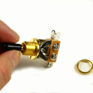 lorhobetlif(d20) 3 way toggle switch pickup selector gold w/black tip for electric guitar