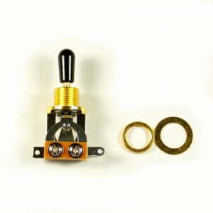 Lorhobetlif(D20) 3 Way Toggle Switch Pickup Selector Gold W/black Tip for Electric Guitar