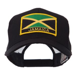 North and South America Flag Letter Patched Mesh Cap - Jamaica OSFM