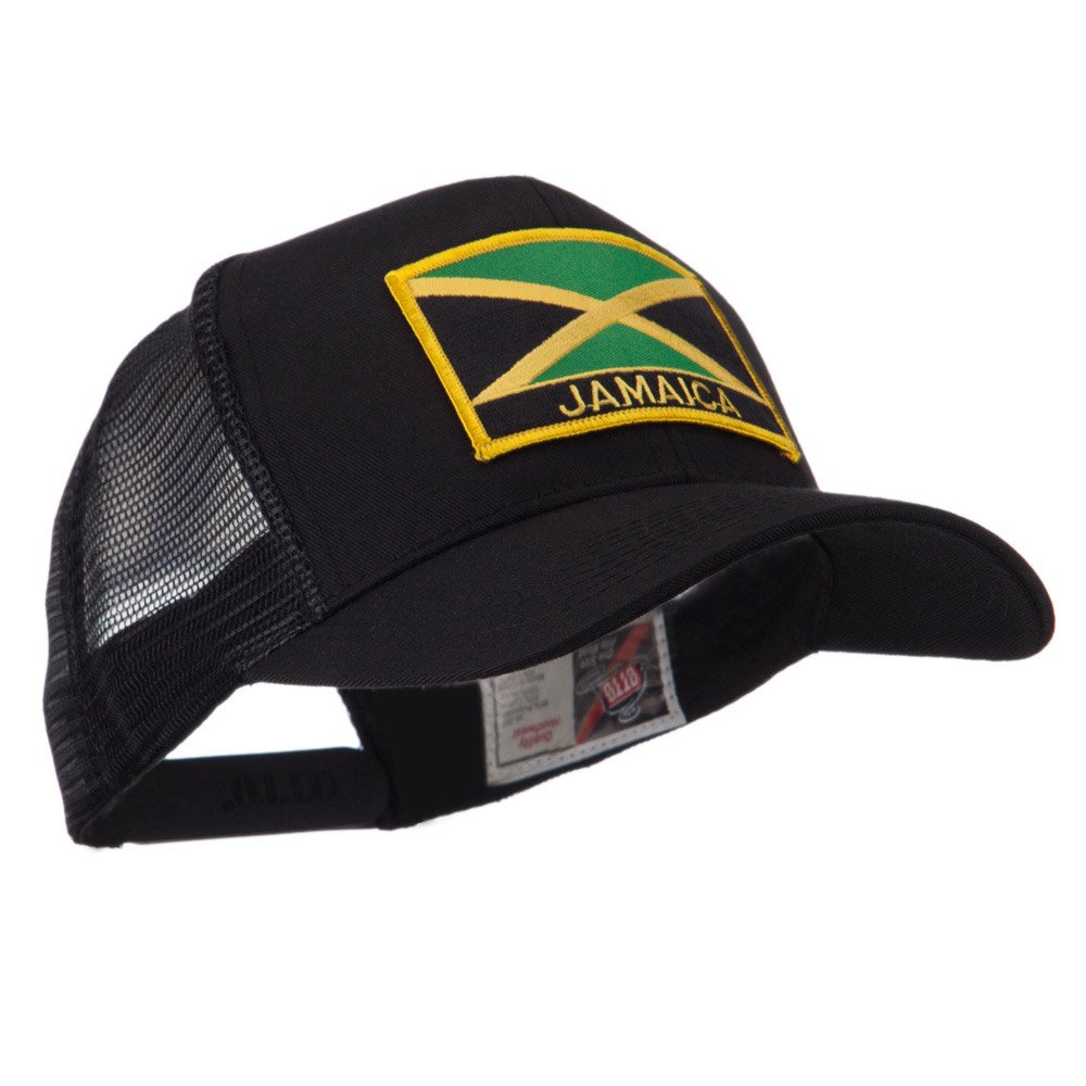 North and South America Flag Letter Patched Mesh Cap - Jamaica OSFM