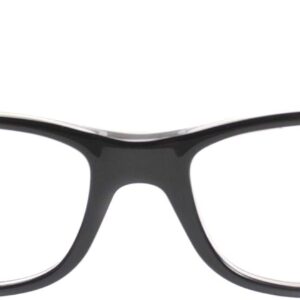 Ray-Ban Junior Kids' RY1531 Square Prescription Eyeglass Frames, Black On Transparent/Demo Lens, 48 mm