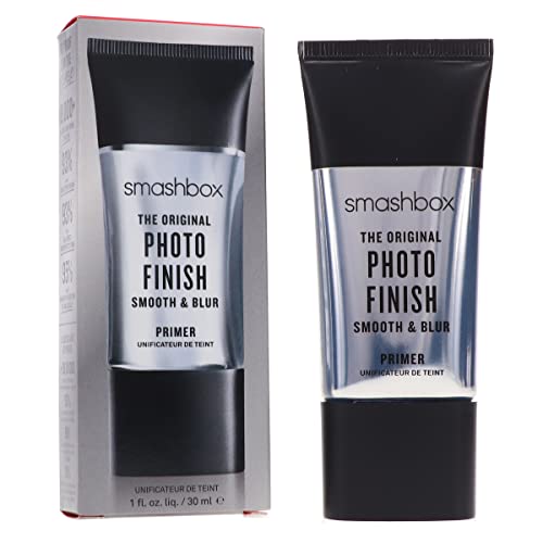 Smashbox The Original Photo Finish Smooth & Blur Oil-Free Makeup Primer - Infused with Vitamin A & E, Reduces The Appearance of Fine Lines and Pores - Standard, 1.01 fl oz