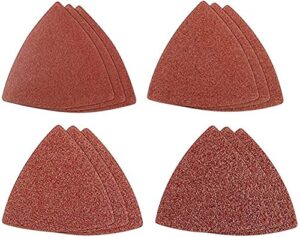 pack 100 sandpaper 60/120 grit (50 each) 3-1/8" triangular sand paper w/loop backing for fein multimaster bosch multi-x craftsman nextec dremel ridgid dremel chicago 3" rockwell huperlock worx mm20