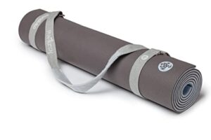 manduka 242073q00 journey on commuter yoga mat strap, heather grey and bliss