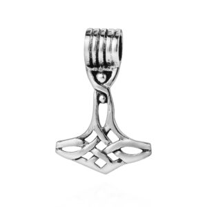 aeravida celtic knot thor's norse hammer mjolnir .925 sterling silver pendant