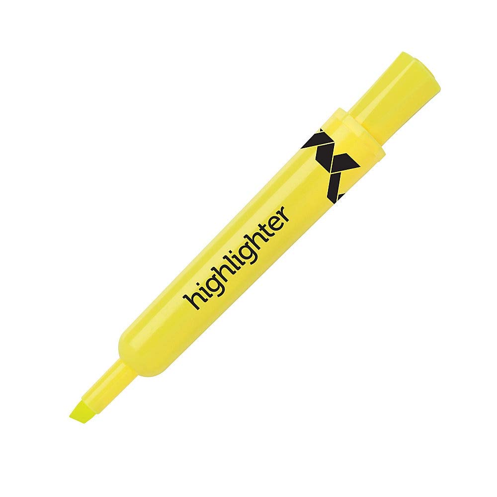 Office Depot Chisel-Tip Highlighter, Fluorescent Yellow, Pack Of 12, 0