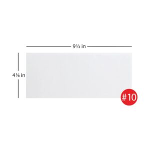 Office Depot Clean Seal(TM) Envelopes, 10 (4 1/8in. x 9 1/2in.), White, Box Of 500, 12014