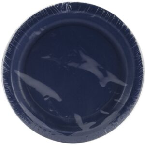 creative converting touch of color 24 count paper lunch plates, navy