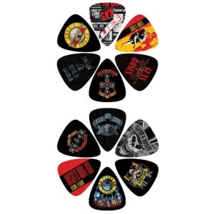 perris leathers lp12-gr1 guns n roses guitar pick pack