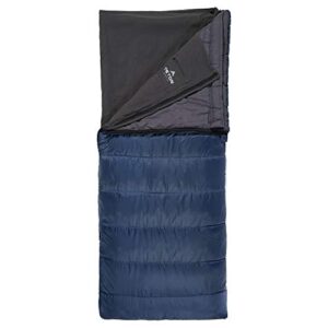 TETON Sports Polara 3-in-1 Sleeping Bag; Great for All Season Camping, Fishing, and Hunting; Versatile Outdoor Sleeping Bag; Lightweight, Washable Inner Fleece Lining; Compression Sack Included , Blue, 82" x 36"