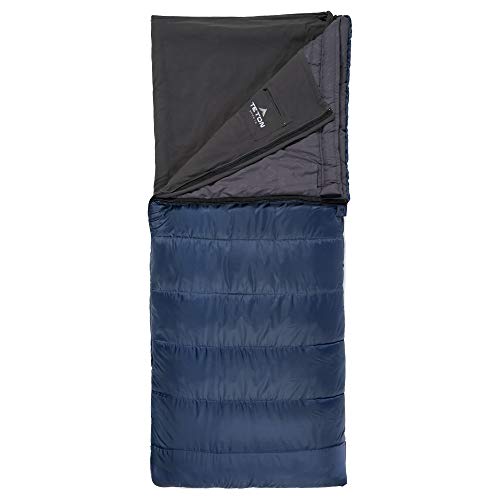 TETON Sports Polara 3-in-1 Sleeping Bag; Great for All Season Camping, Fishing, and Hunting; Versatile Outdoor Sleeping Bag; Lightweight, Washable Inner Fleece Lining; Compression Sack Included , Blue, 82" x 36"